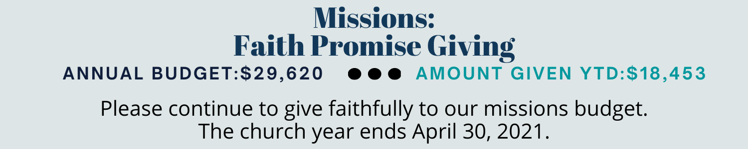 Faith Promise | Pickens View Wesleyan Church